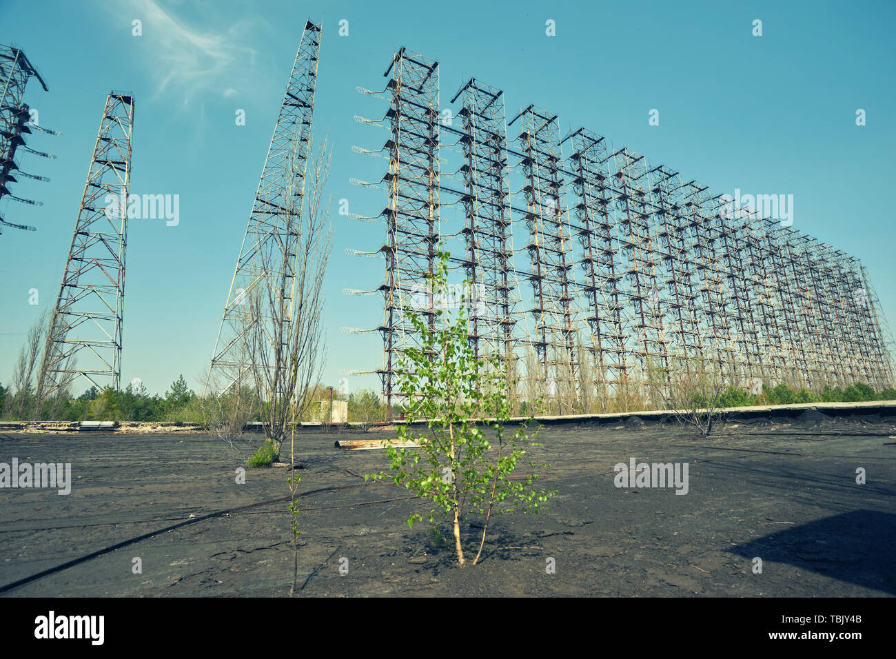 Former military Duga radar system in Chernobyl Exclusion Zone, Ukraine ...