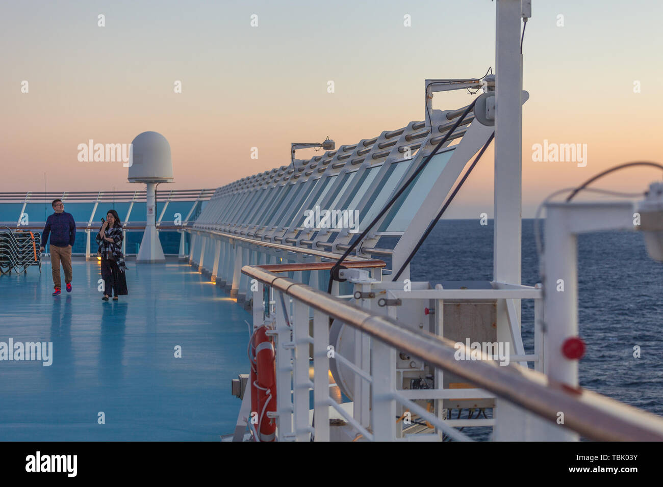 Upper deck of cruise ship hi-res stock photography and images - Alamy