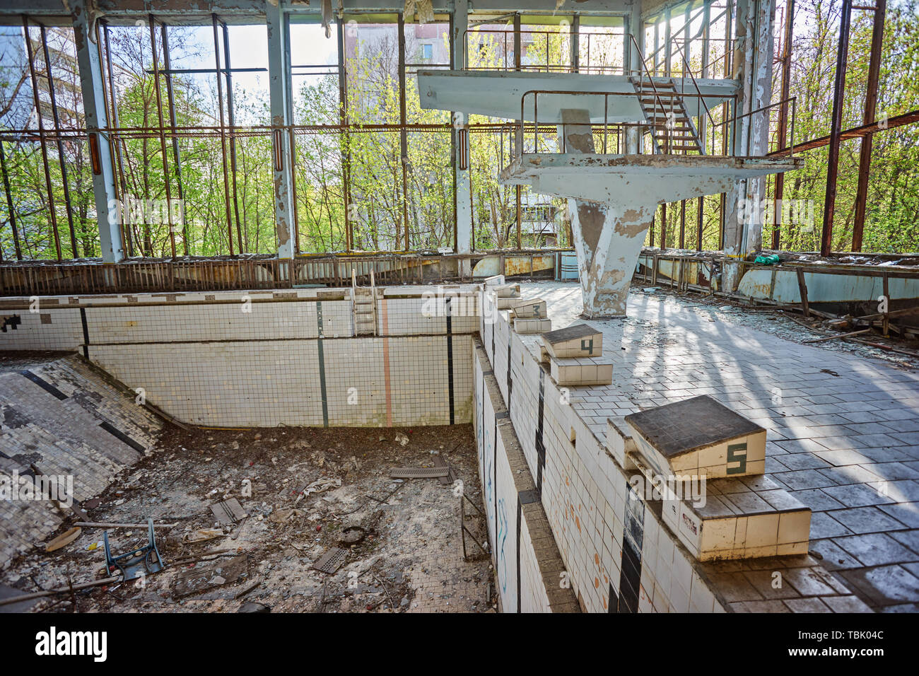 Chernobyl diving platform hi-res stock photography and images - Alamy