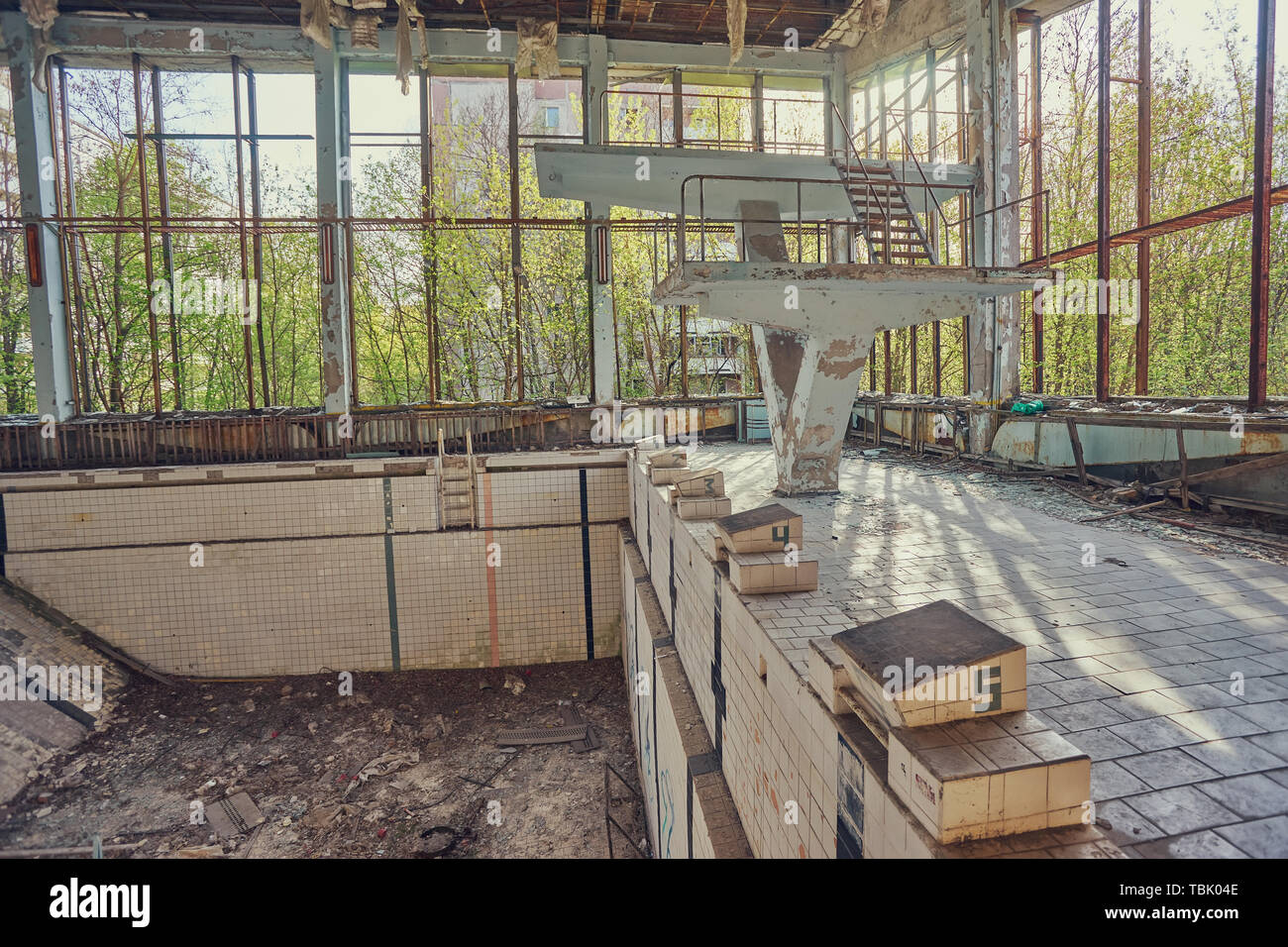 Chernobyl diving platform hi-res stock photography and images - Alamy