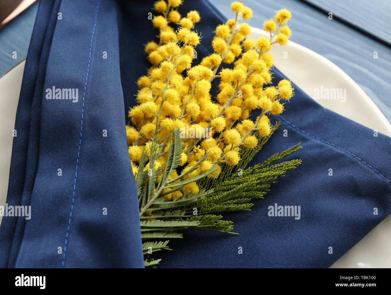 Beautiful table setting mimosa hi-res stock photography and images - Alamy
