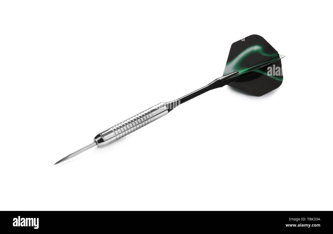 Dart on white background Stock Photo - Alamy