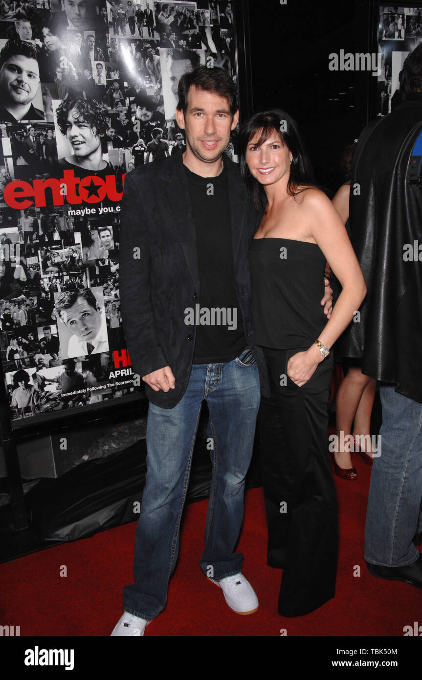 LOS ANGELES, CA. April 06, 2007: Entourage creator Doug Ellin & wife at ...