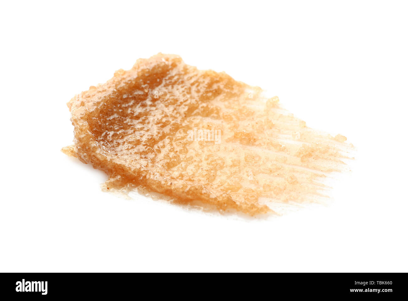 Sample of sugar scrub on white background Stock Photo - Alamy
