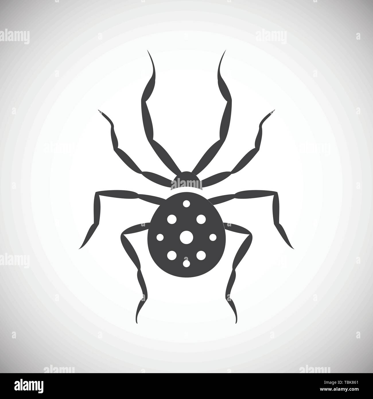 Spider related icon on background for graphic and web design. Simple ...