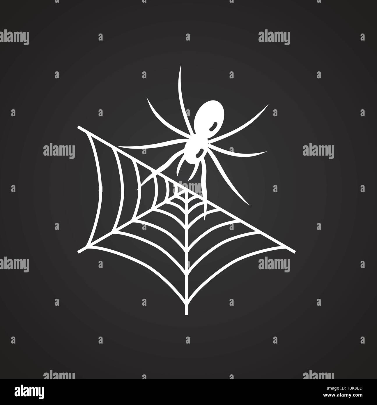 Spider related icon on background for graphic and web design. Simple ...
