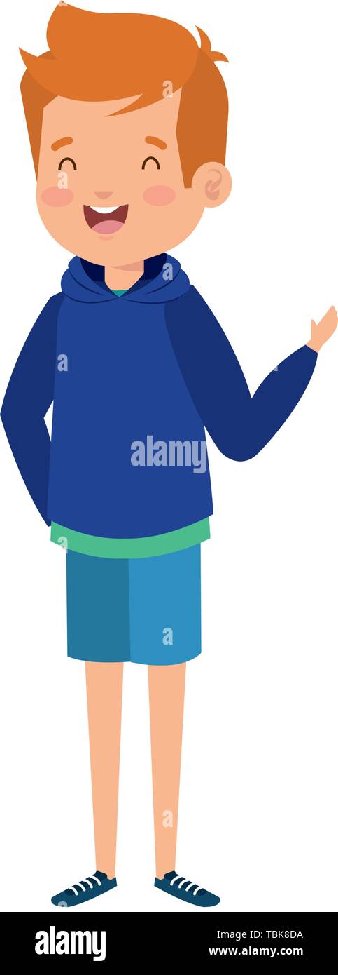 happy little boy comic character Stock Vector Image & Art - Alamy