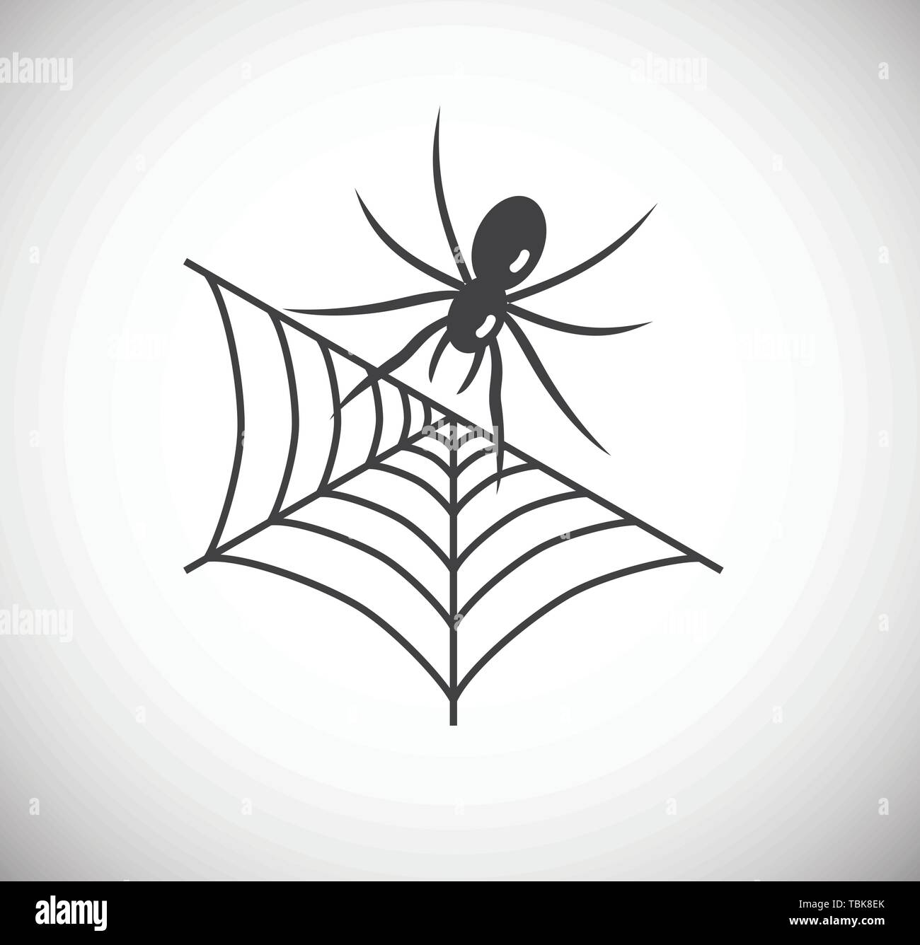 Spider related icon on background for graphic and web design. Simple ...