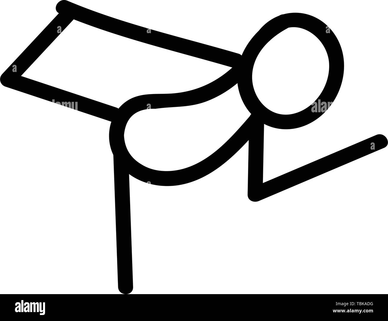 Stick figure, body exercise icon Stock Vector Image & Art - Alamy