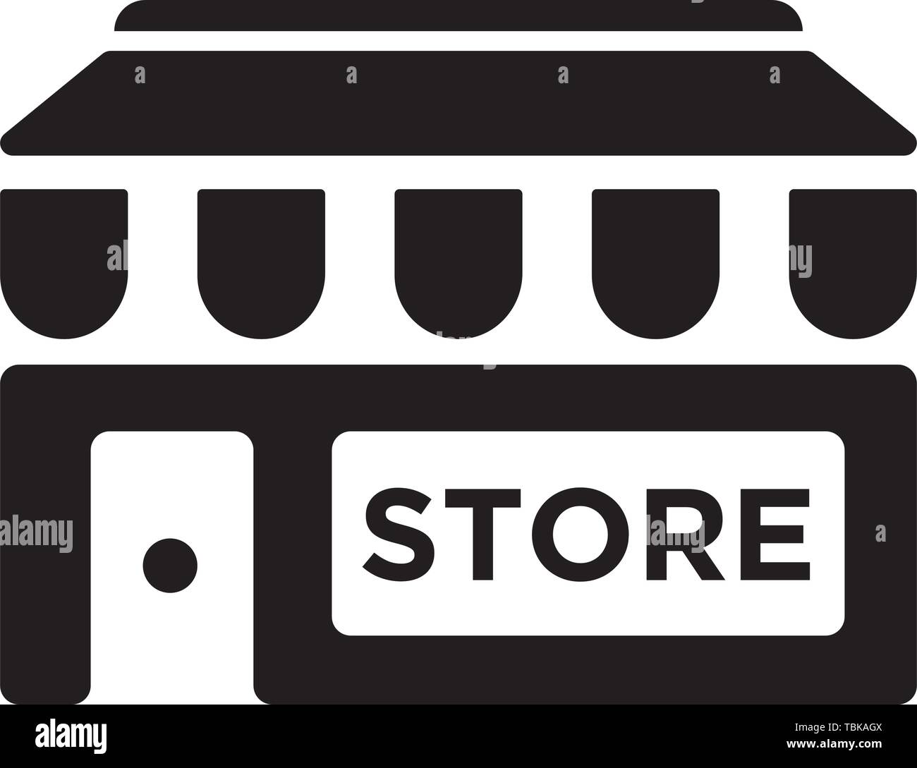 Store icon - shopping icon vector black Stock Vector Image & Art - Alamy