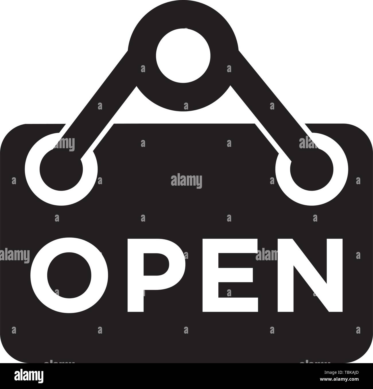 Open vector icon, tag symbol - glyph style design black Stock Vector ...