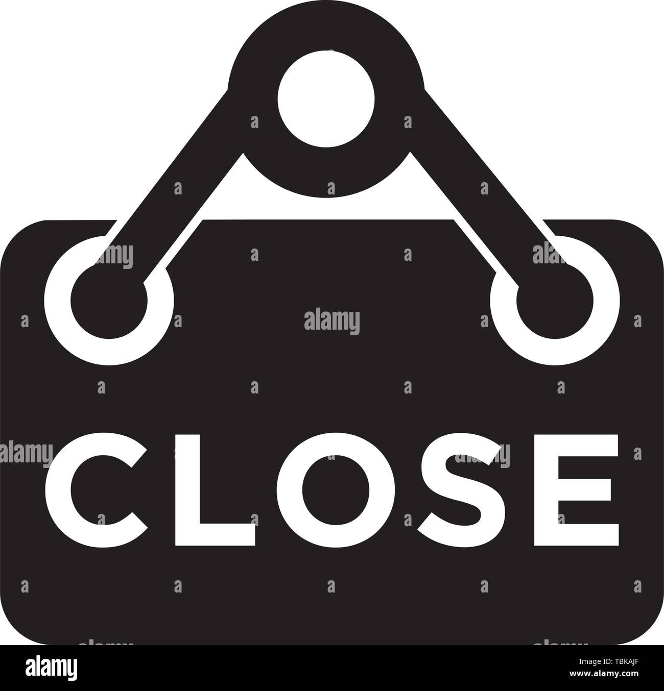 Close vector icon, tag symbol - glyph style design black Stock Vector ...