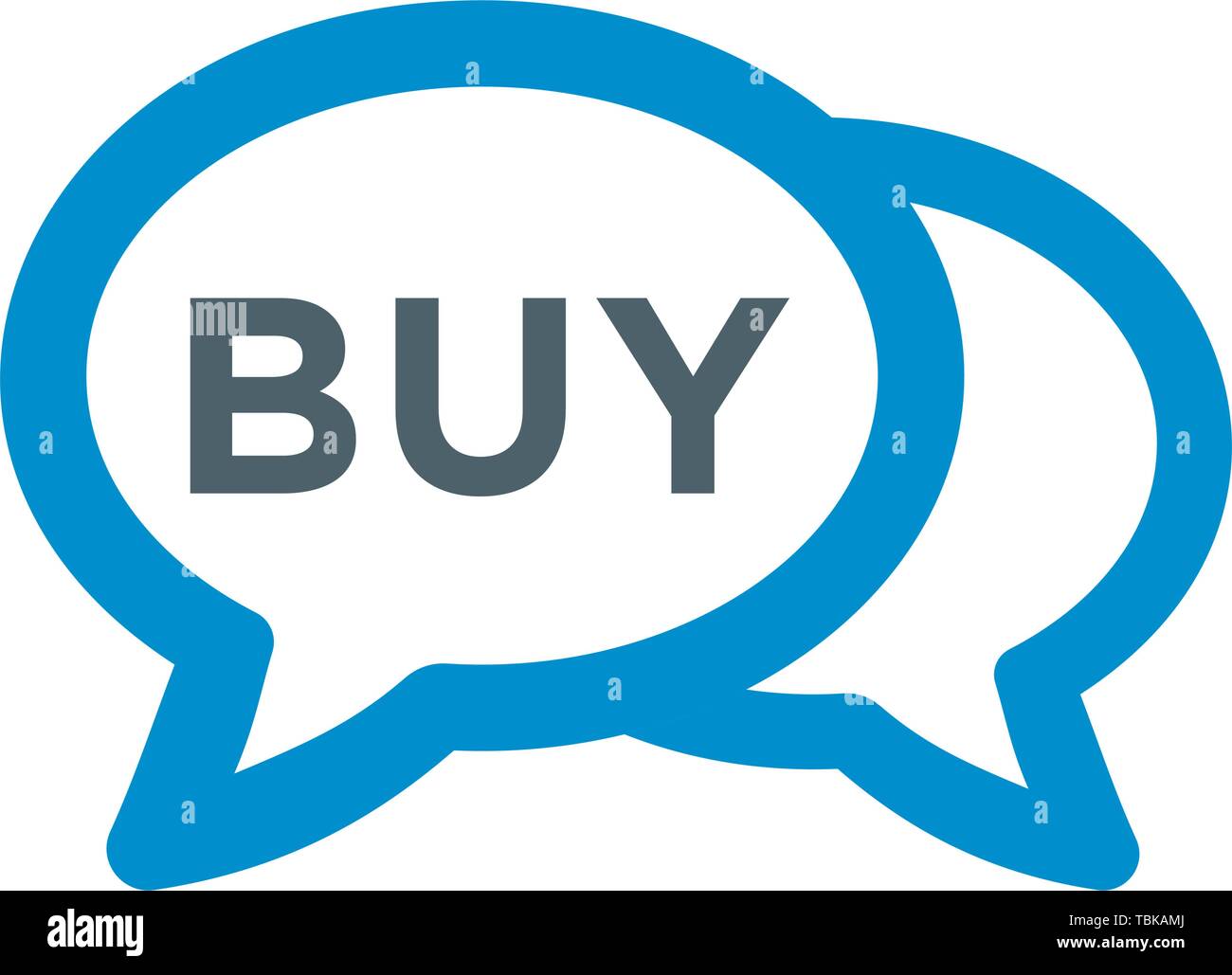 Buy icon with bubble - vector illustration blue Stock Vector Image ...