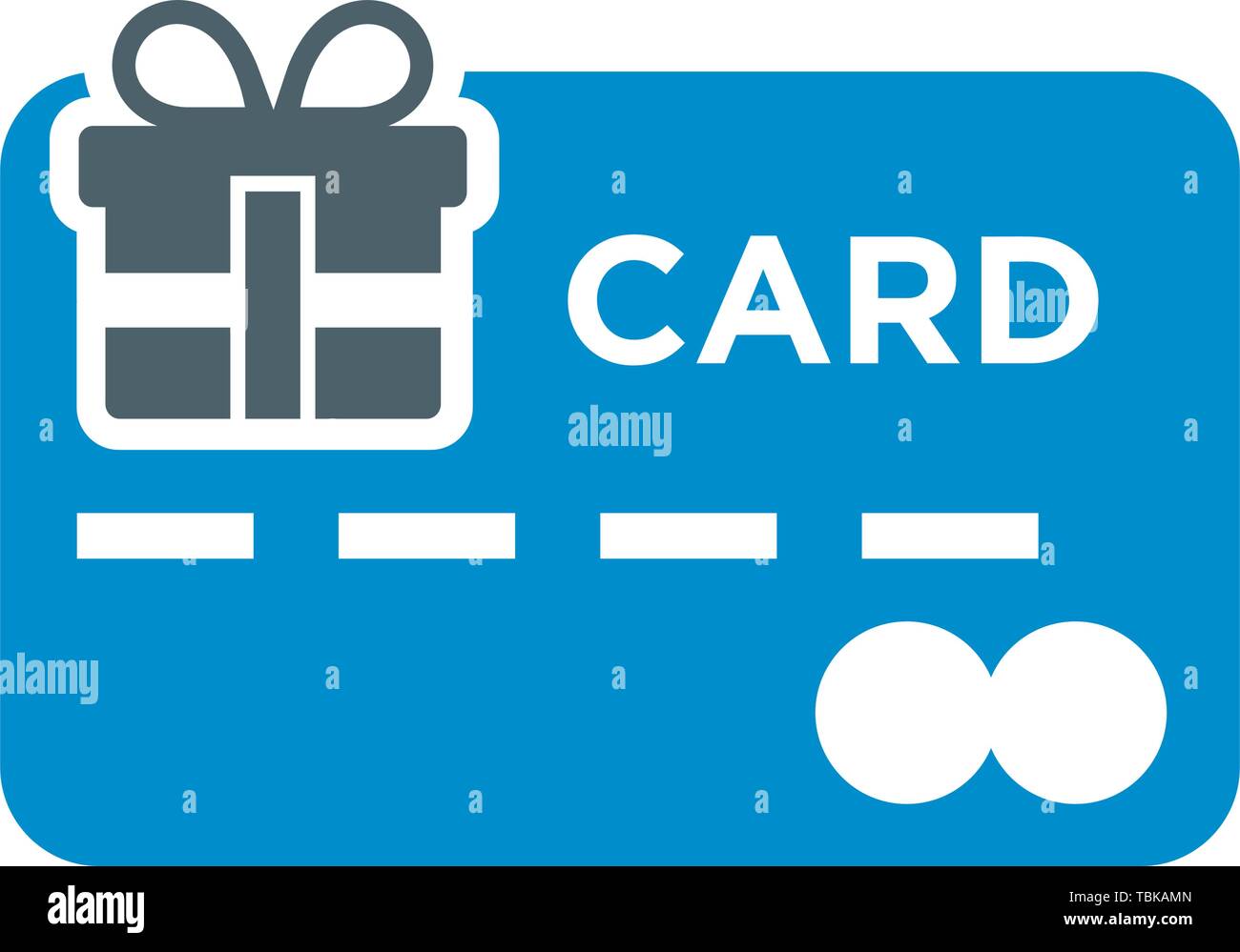 Gift card icon vector illustration blue Stock Vector Image & Art - Alamy