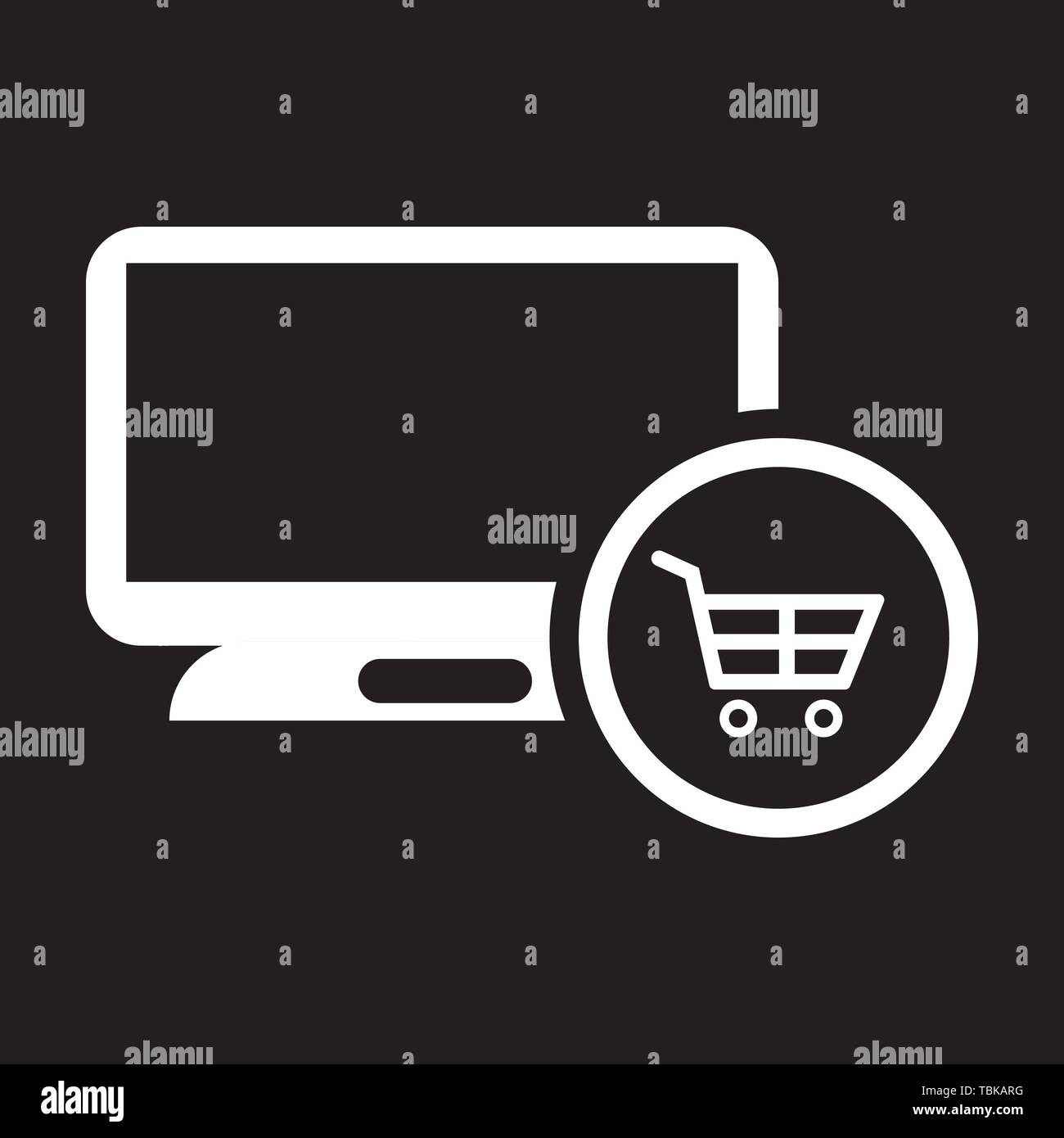 Online shopping vector icon white Stock Vector Image & Art - Alamy
