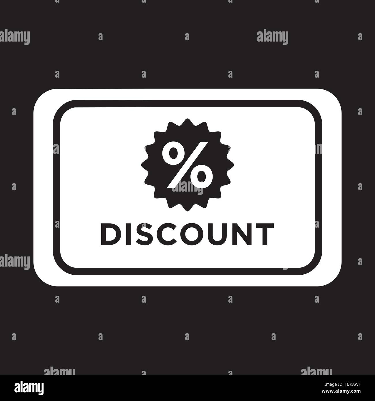 Voucher discount card vector illustration white Stock Vector Image ...