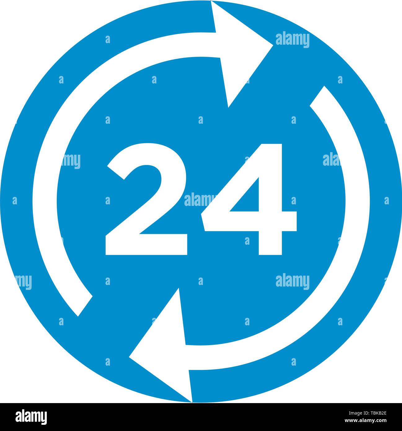 Circle with 24 icon blue Stock Vector Image & Art - Alamy