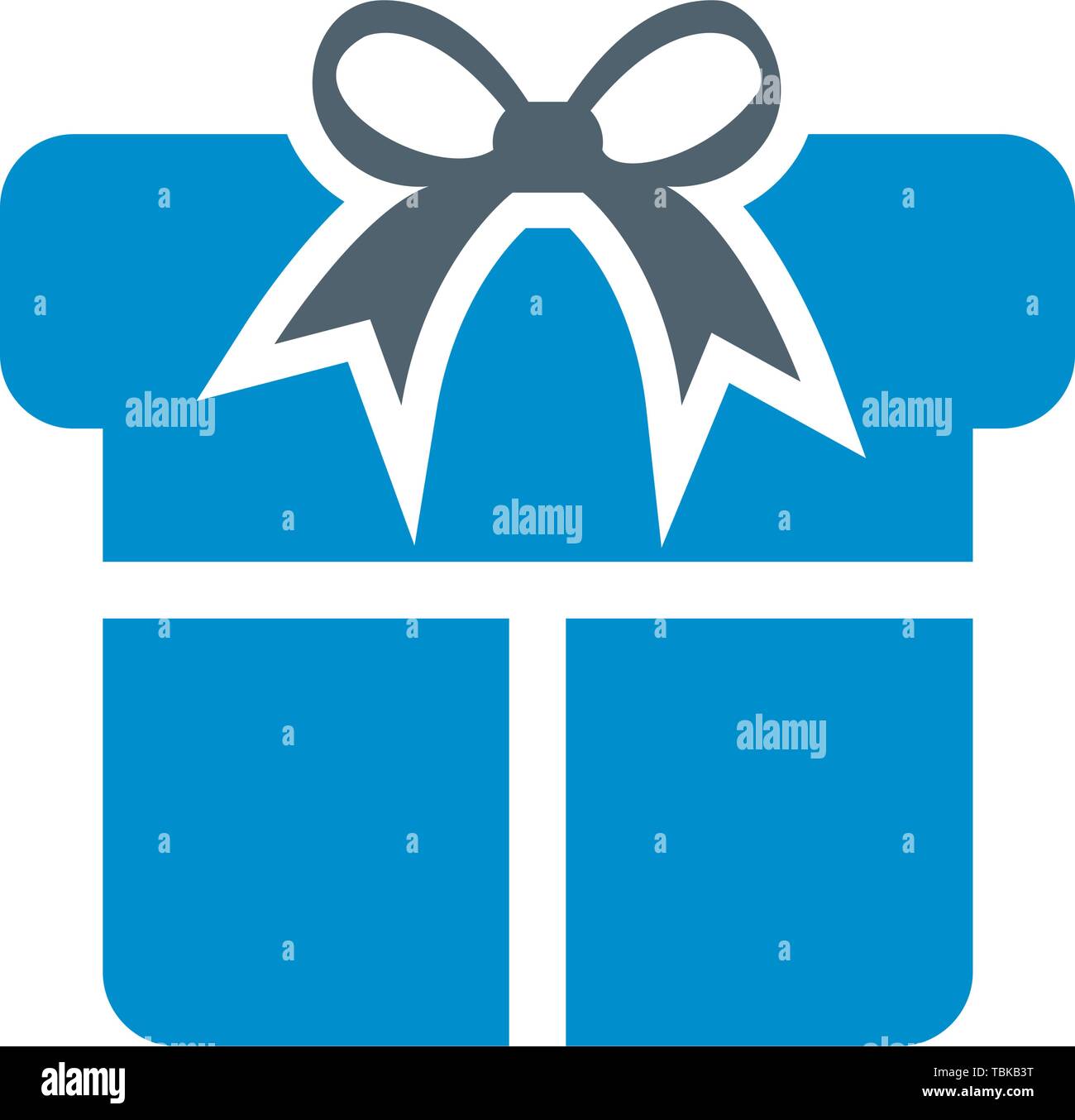 Glyph style gift box icon blue Stock Vector Image & Art - Alamy