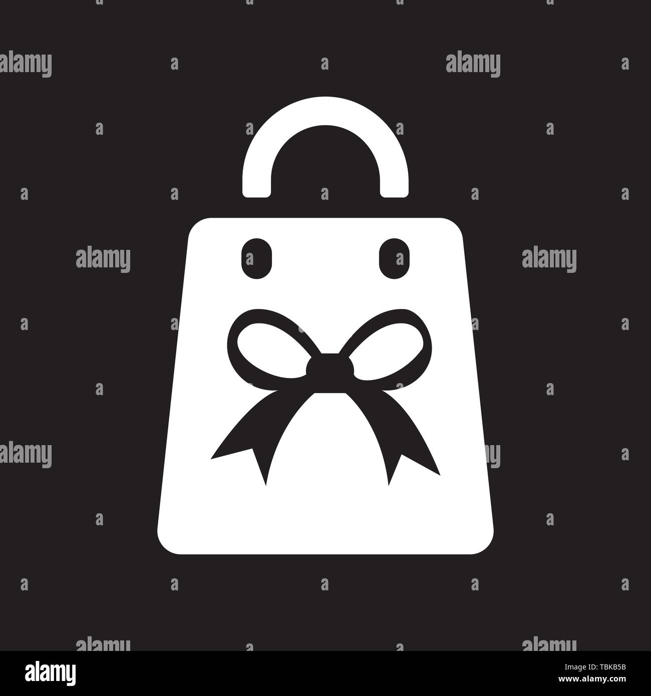 Shopping bag icon white Stock Vector Image & Art - Alamy