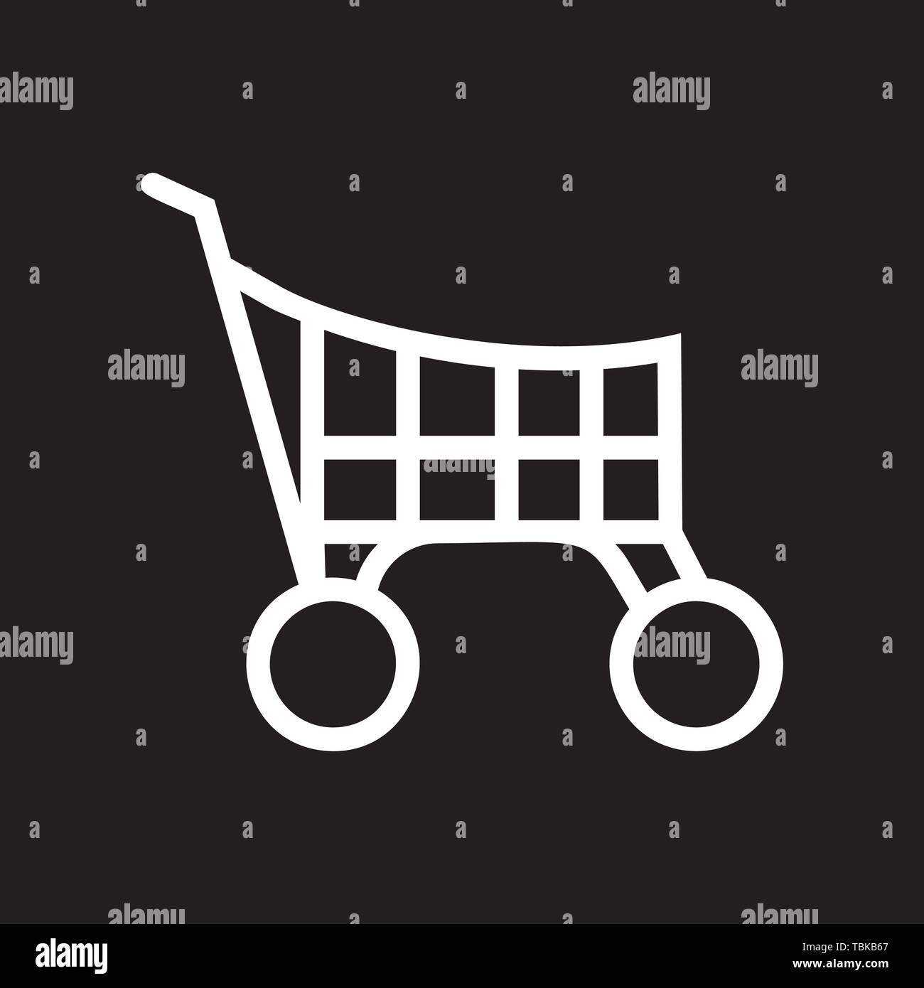 Shopping cart icon white Stock Vector Image & Art - Alamy