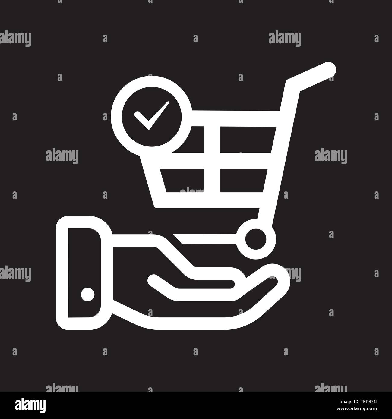 Hand cart trolley Stock Vector Images - Alamy