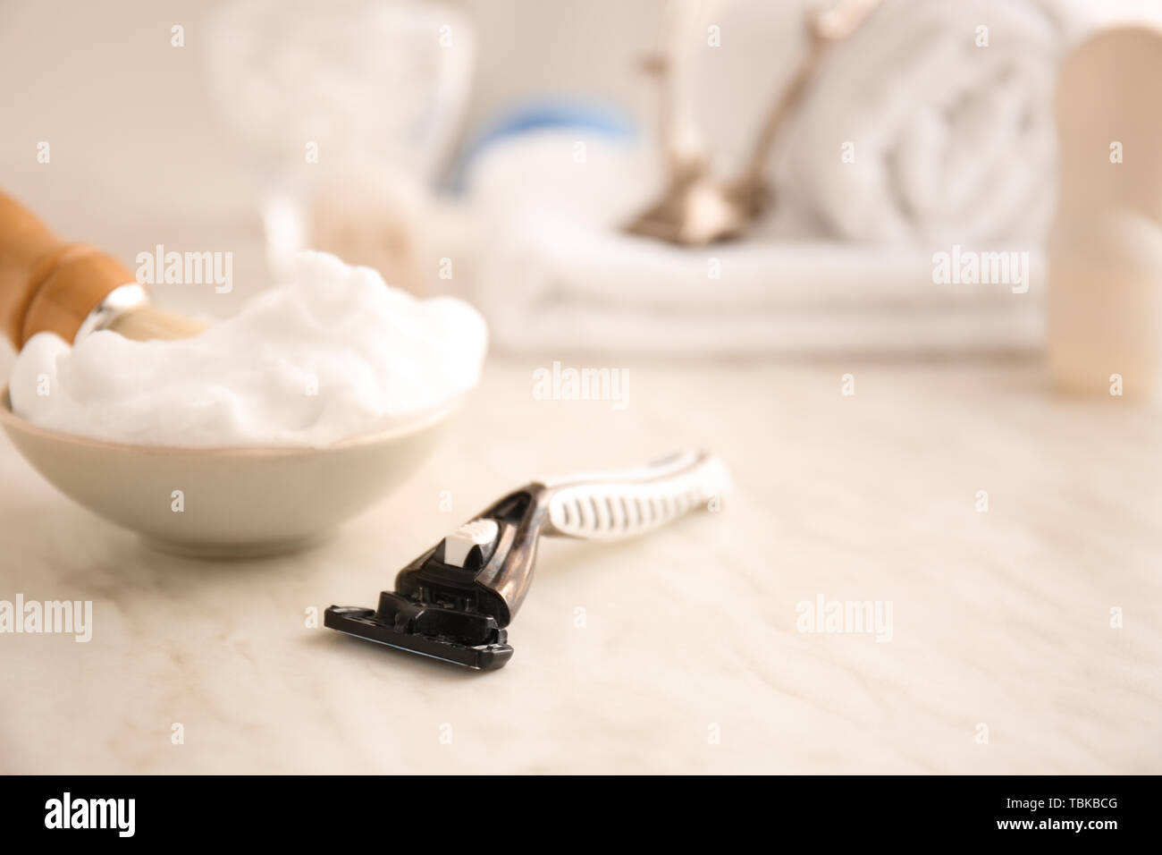 Shaving foam bowl hi-res stock photography and images - Alamy