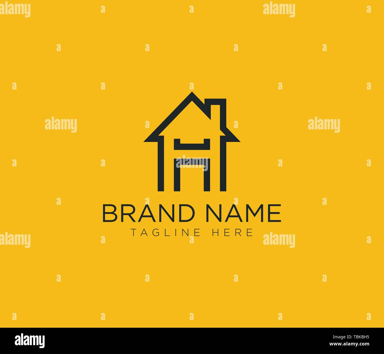 H Letter Real Estate Logo Design - Real estate logo Stock Vector Image ...