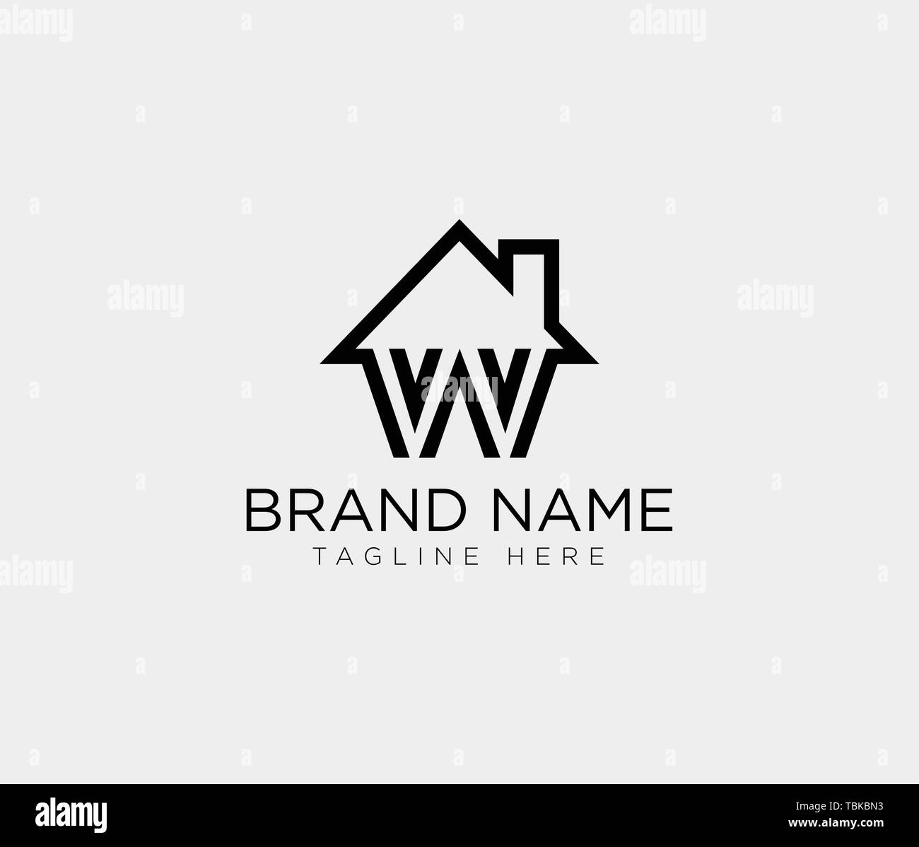 W Letter Real Estate Logo Design - Real estate logo Stock Vector Image ...