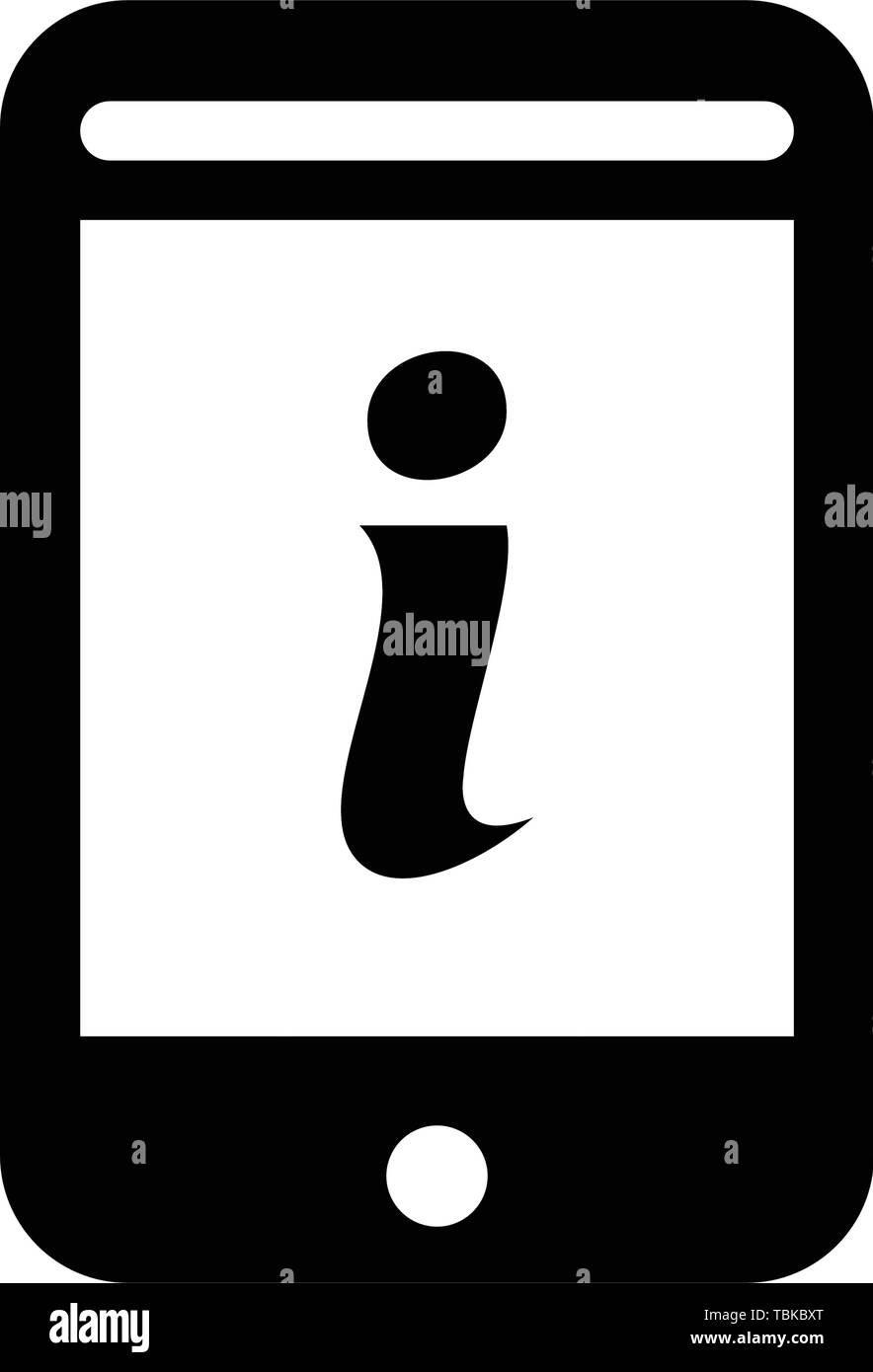 Mobile information icon vector Stock Vector Image & Art - Alamy