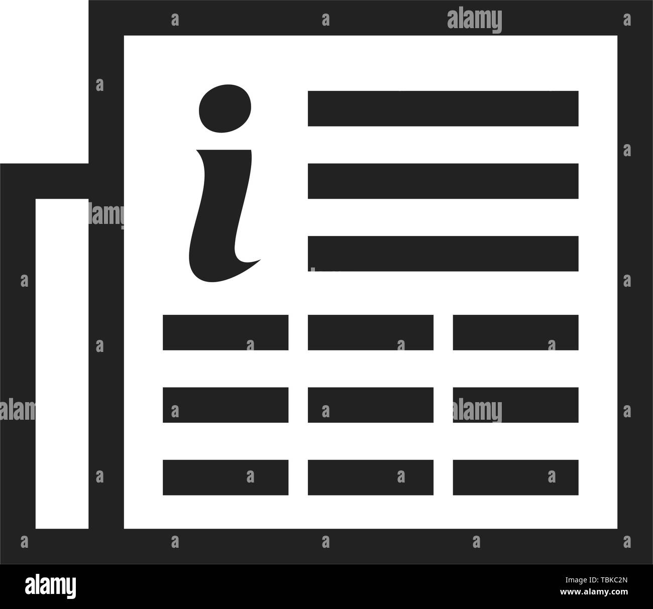 News paper information icon vector Stock Vector Image & Art - Alamy