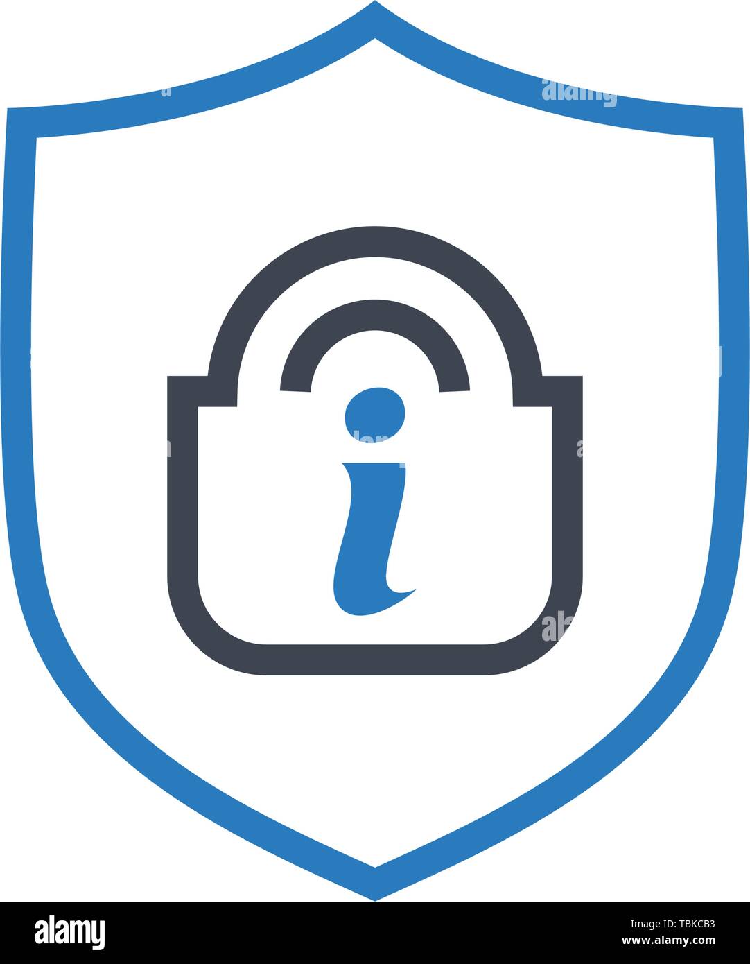 Security information icon vector - blue Stock Vector Image & Art - Alamy