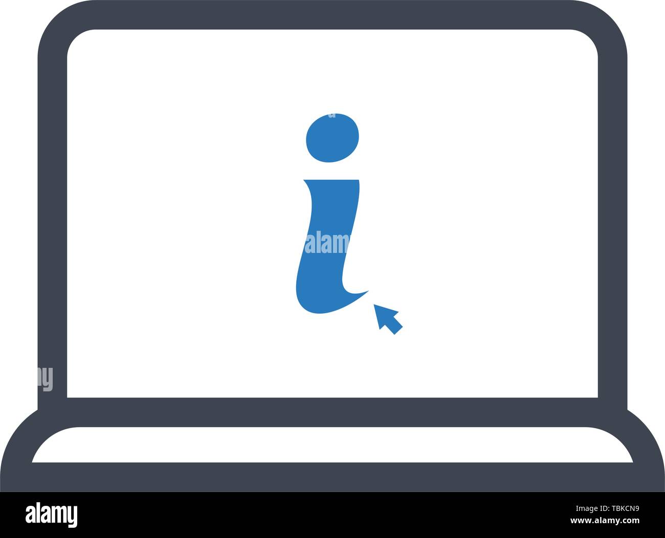 Online information icon vector - blue Stock Vector Image & Art - Alamy