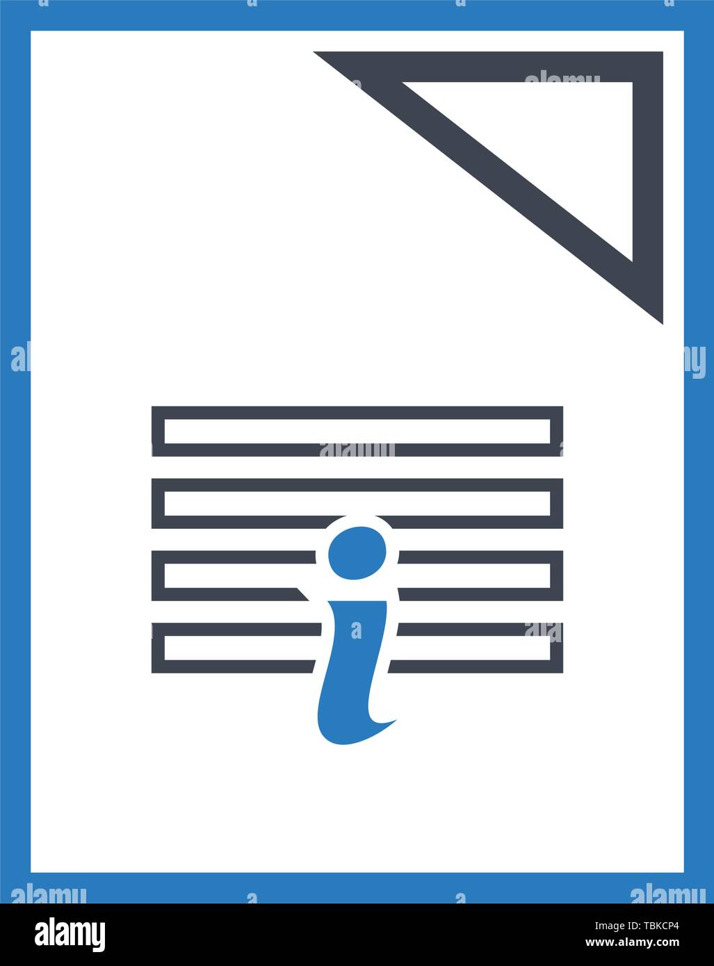Document information icon vector - blue Stock Vector Image & Art - Alamy