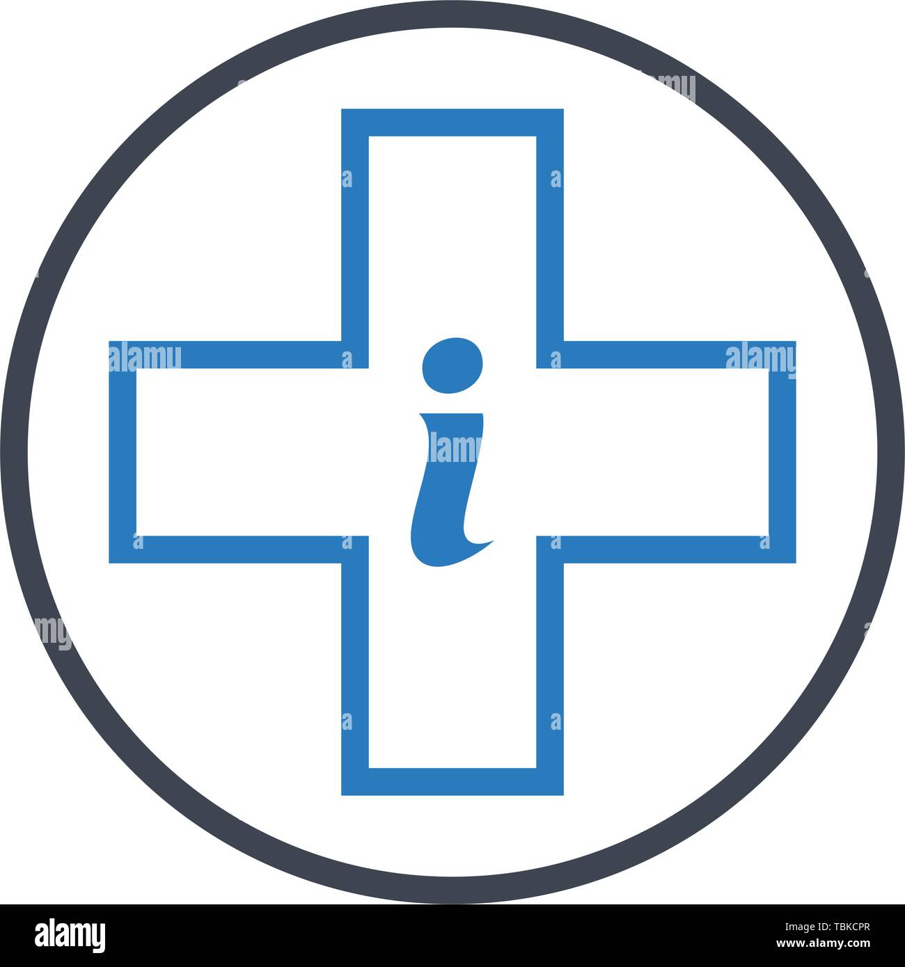 Medical information icon vector - blue Stock Vector Image & Art - Alamy
