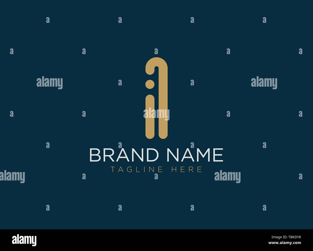 Luxury letter I logo. Elegant identity design Stock Vector Image & Art ...