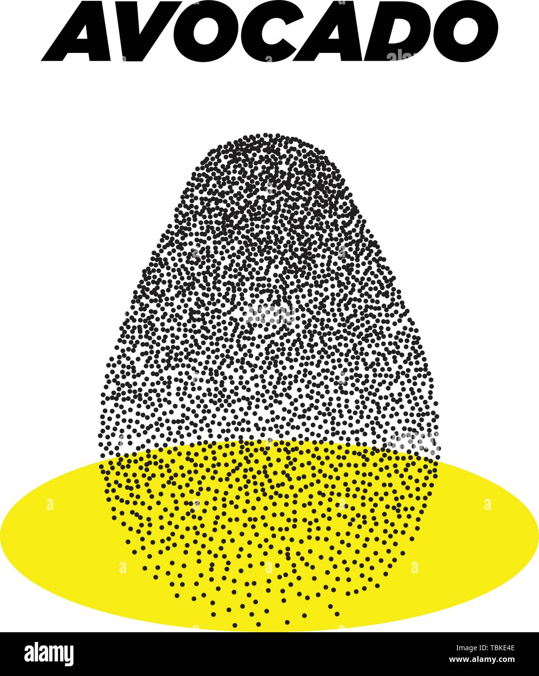 Modern avocado illustration hi-res stock photography and images - Alamy