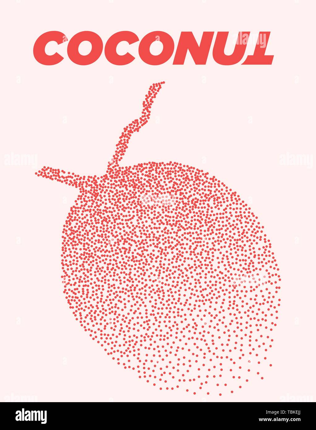 Coconut modern halftone dot poster with bright colors Stock Vector ...