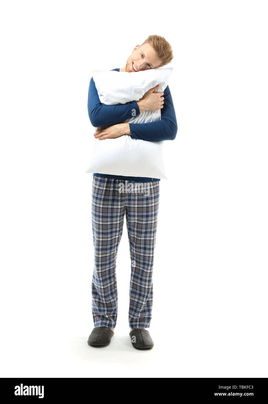 Sleepy guy on white Cut Out Stock Images & Pictures - Alamy
