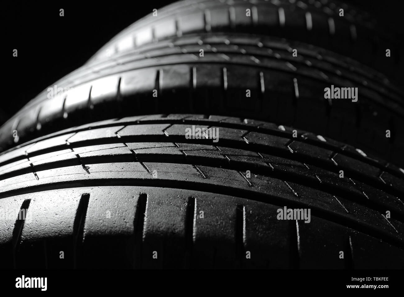 Car tires, closeup Stock Photo - Alamy
