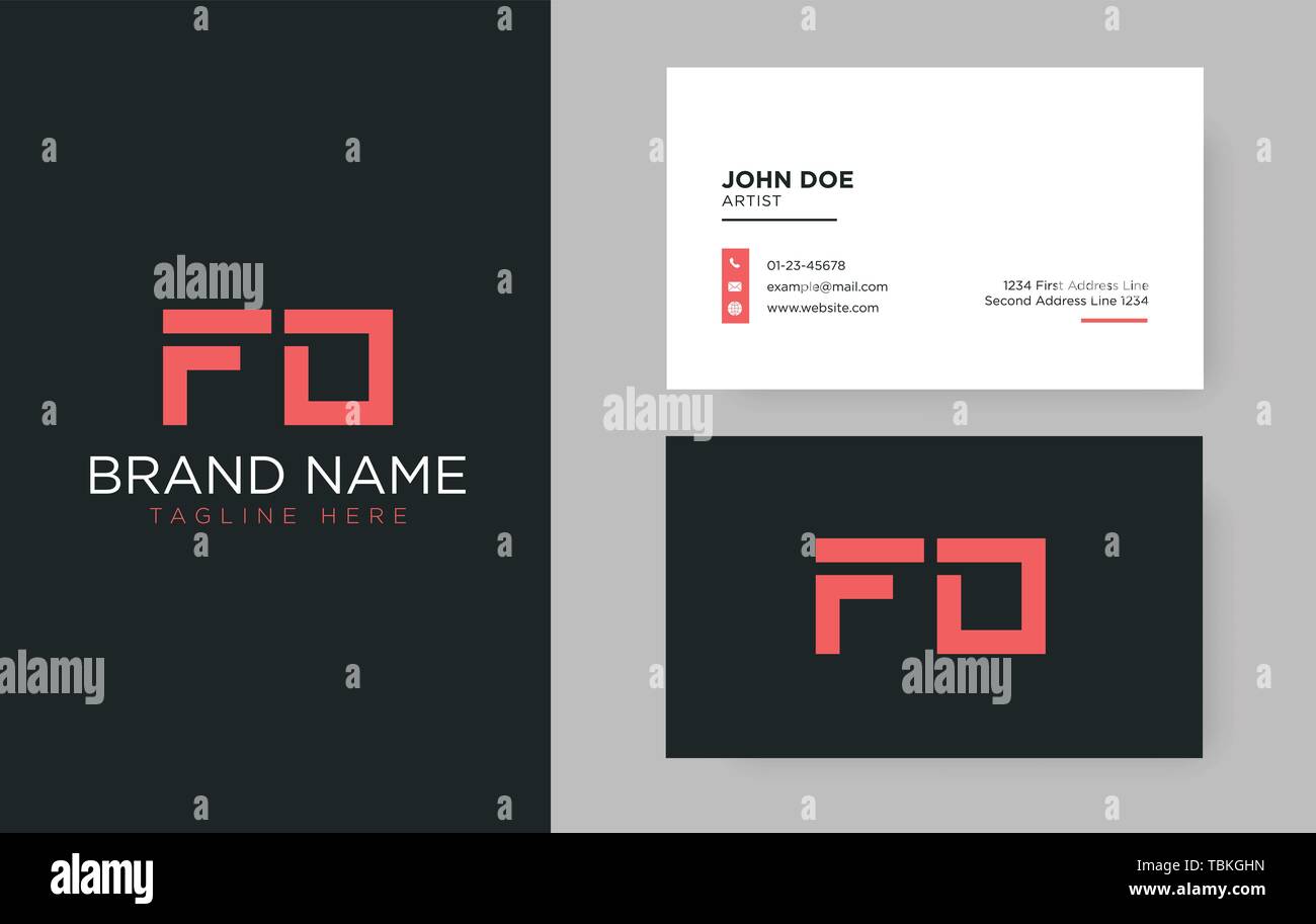 Premium letter FD logo with an elegant corporate identity template ...