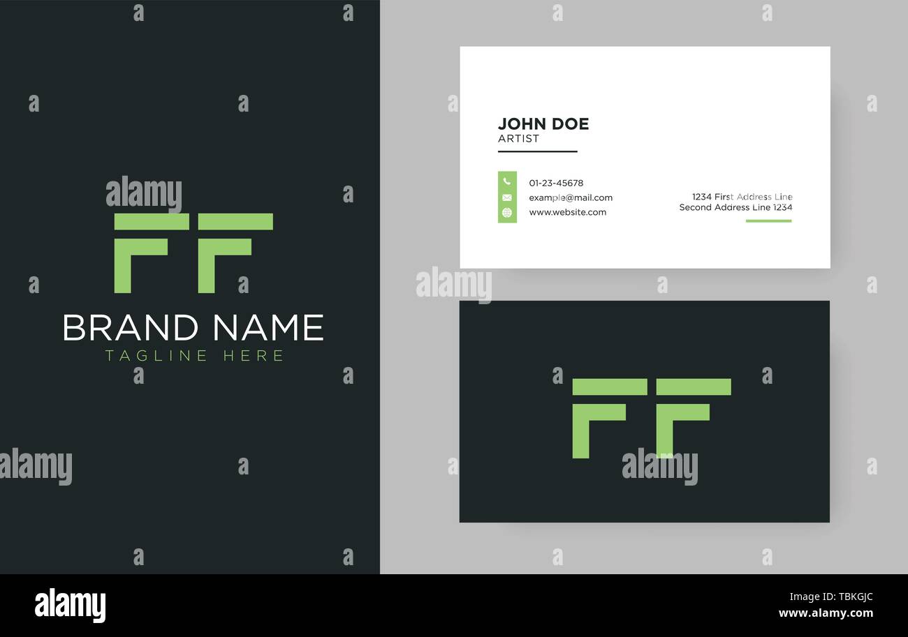 Premium letter FF logo with an elegant corporate identity template ...