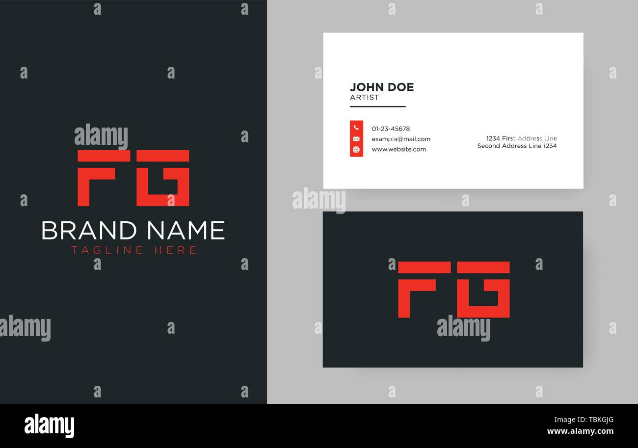 Premium letter FG logo with an elegant corporate identity template ...
