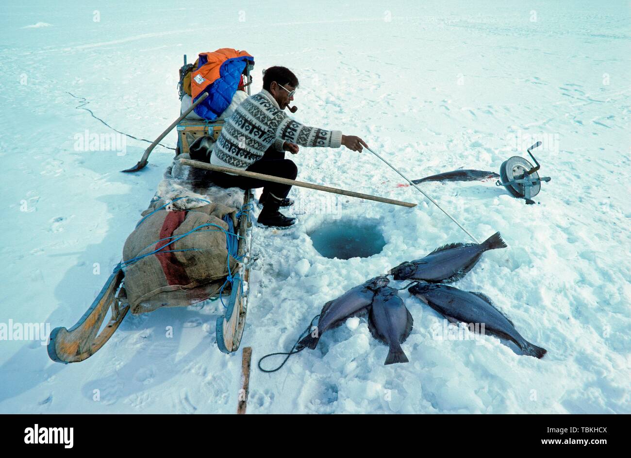 Greenland Fishing With Catch High Resolution Stock Photography and ...