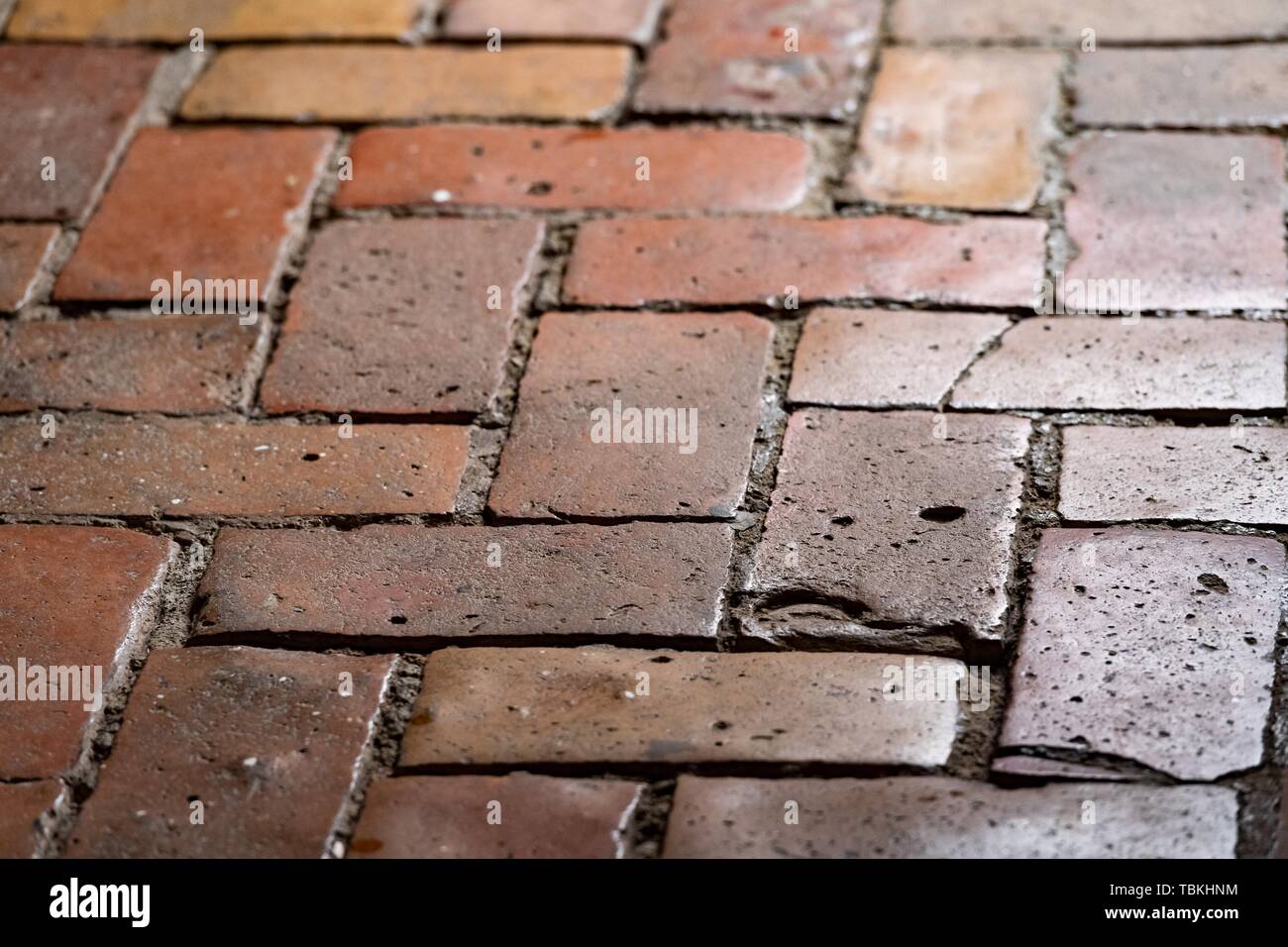 Brown clay tiles, old floor tiles, Palacios Nazaries, Nazarite palaces ...