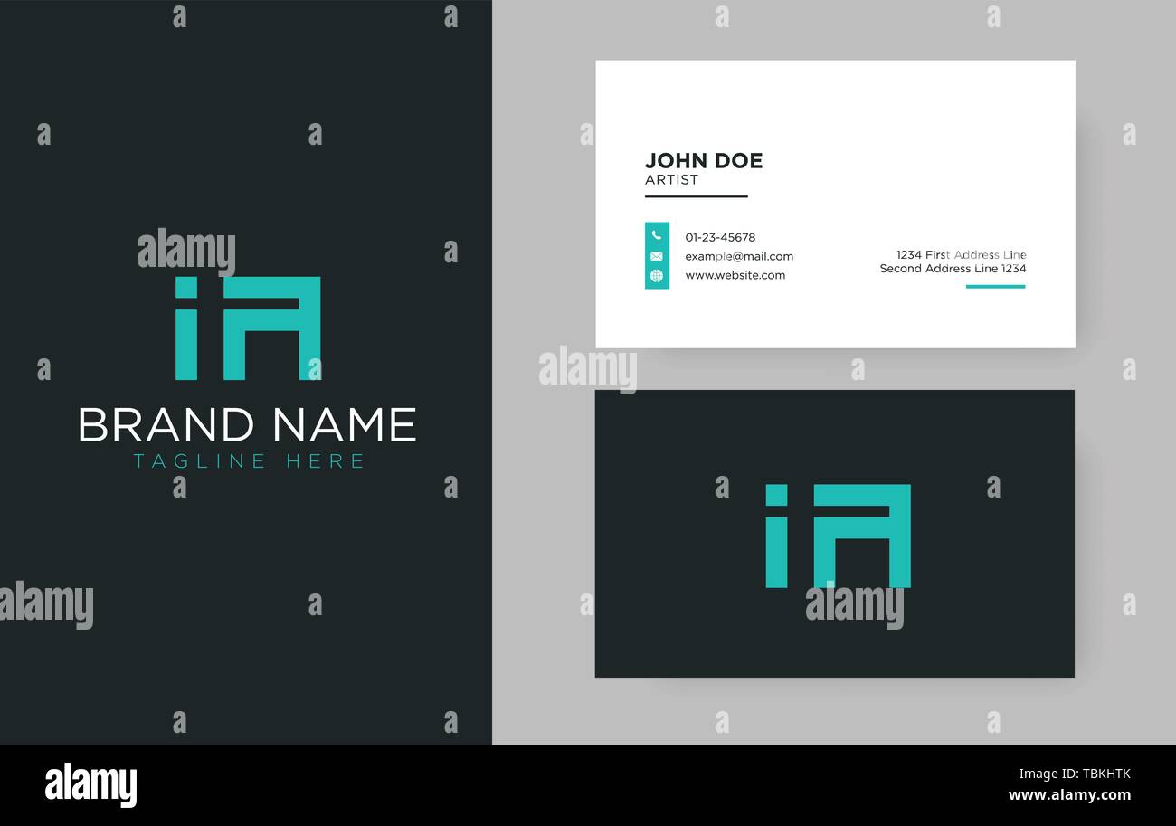 Premium letter IA logo with an elegant corporate identity template ...
