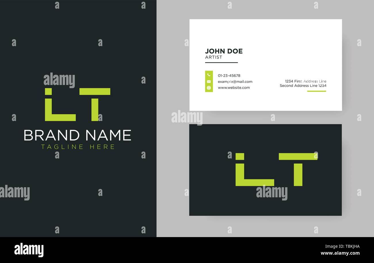 Premium letter LT logo with an elegant corporate identity template ...