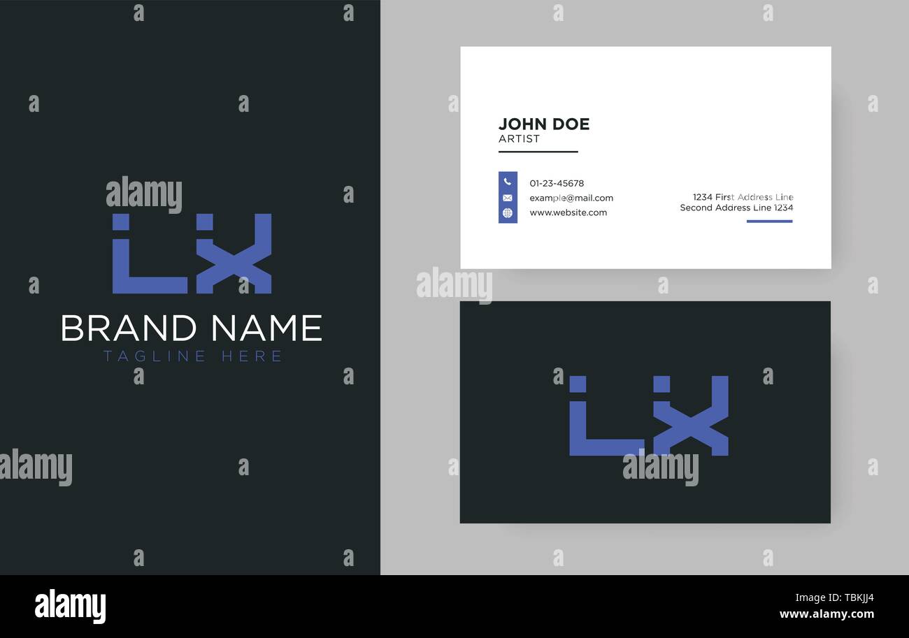 Premium letter LX logo with an elegant corporate identity template ...