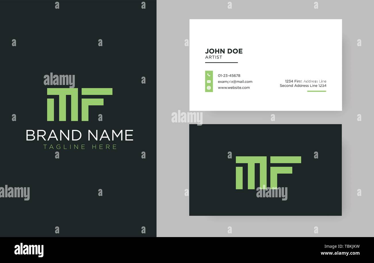 Premium letter MF logo with an elegant corporate identity template ...