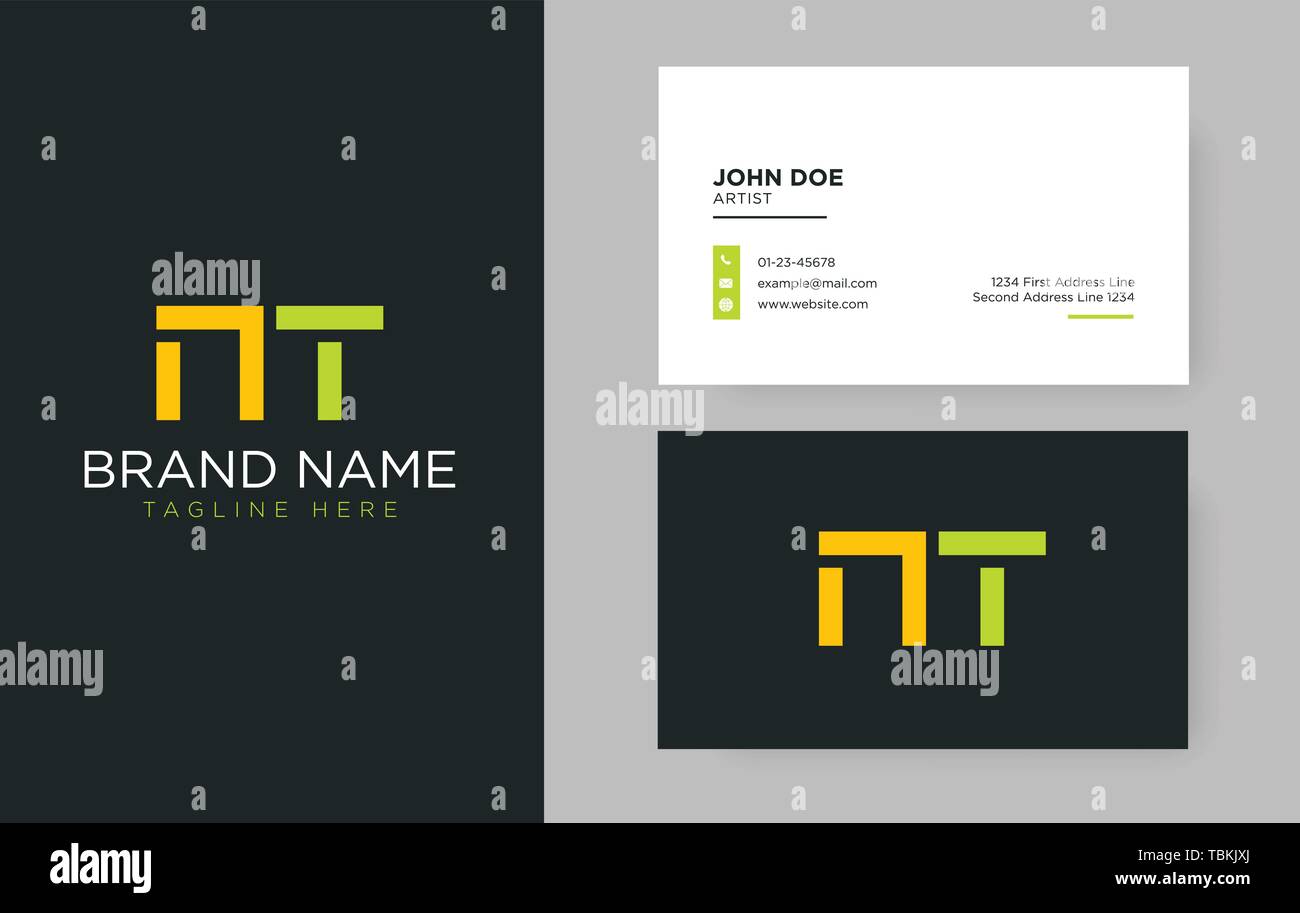 Premium letter NT logo with an elegant corporate identity template ...