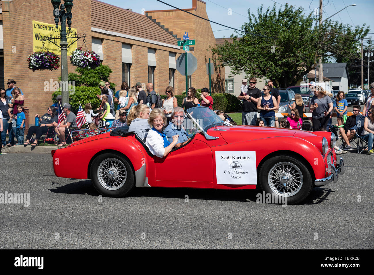 City of Lynden mayor Scott Korthuis in the Lynden Farmers Day Parade ...